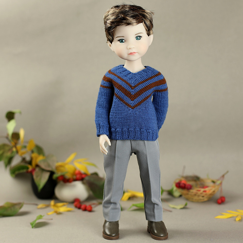 Ravelry: V-neck sweater for RRFF doll pattern by Polina Vegner