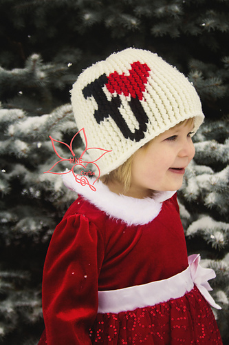 Ravelry: I Love U Graph Hat pattern by Manda Nicole