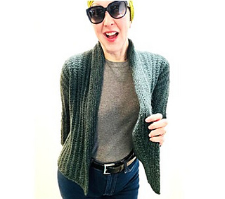 Ravelry: Feather Ribbing Cardigan pattern by Marci Marra