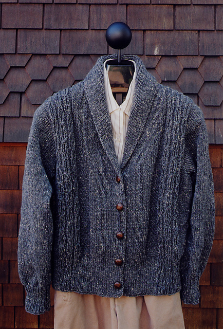 Ravelry: Worsted Weight Shawl Collar Sweater MS126 pattern by Mari Dembrow