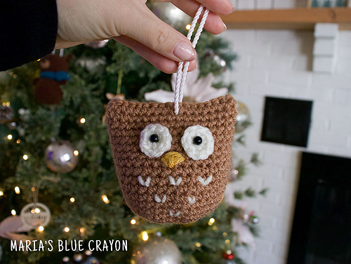 Ravelry: Woodland Owl Ornament pattern by Maria's Blue Crayon