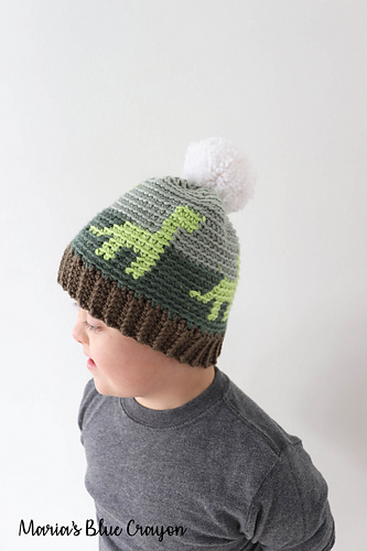 Ravelry: Dinosaur Beanie pattern by Maria's Blue Crayon