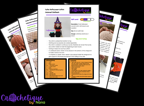 Ravelry: Cute Halloween Witch /Brujita con Escoba y Caldera pattern by ...