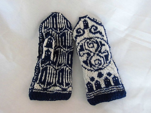 Ravelry: Dr. Who Selbu Mittens pattern by Kelsey Seay