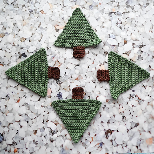 Ravelry: Christmas Tree Coaster Set pattern by Marie Segares