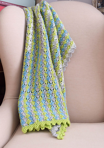 Ravelry: Crosshatch Stitch Baby Blanket pattern by Marie Segares
