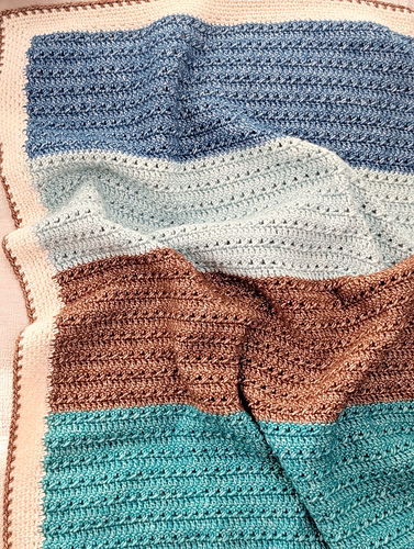 Ravelry: Textured Color Block Blanket pattern by Marina Nikolaidou