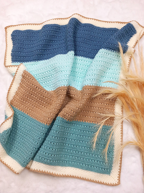 Ravelry: Textured Color Block Blanket pattern by Marina Nikolaidou