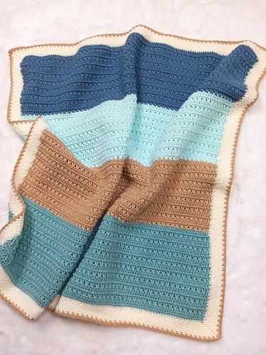 Ravelry: Textured Color Block Blanket pattern by Marina Nikolaidou