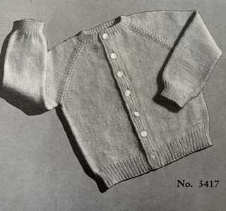 Ravelry: Raglan Sleeve Cardigan No. 3417 pattern by T. M. Lacey