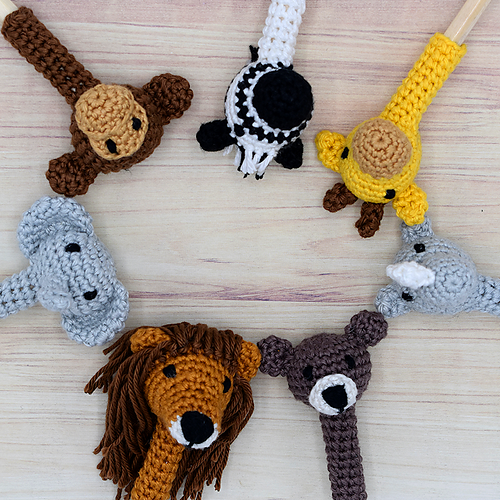 Ravelry: Pencil toppers - Wild animals pattern by Colours and Stitches
