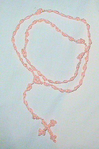 Ravelry: Cross Yarn Rosary or Chaplet pattern by Maria Merlino