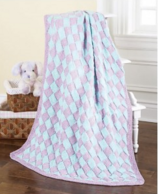 Ravelry: Baby Entrelac Blanket pattern by Mary Maxim