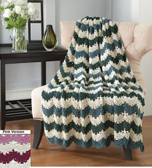 Ravelry: Lace Delight Throw pattern by Mary Maxim