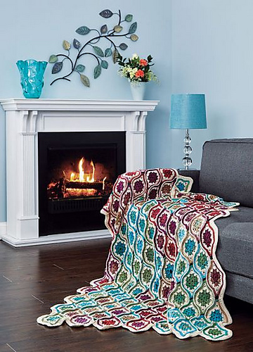 Ravelry: Tear Drop Throw pattern by Mary Maxim