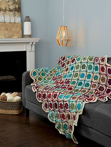 Ravelry: Tear Drop Throw pattern by Mary Maxim