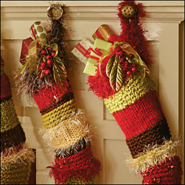 Ravelry: Super Scrap Yarn Stockings: Version 1 pattern by Jo-Ann Fabric ...