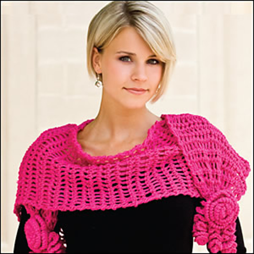 Ravelry: Roses & Lace Scarf pattern by Aunt Annette Designs