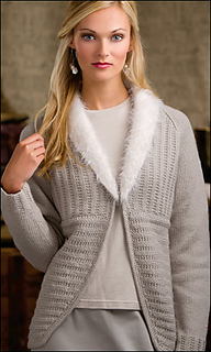 Ravelry: Faux Fur Ribbed Cardigan pattern by Sandi Prosser