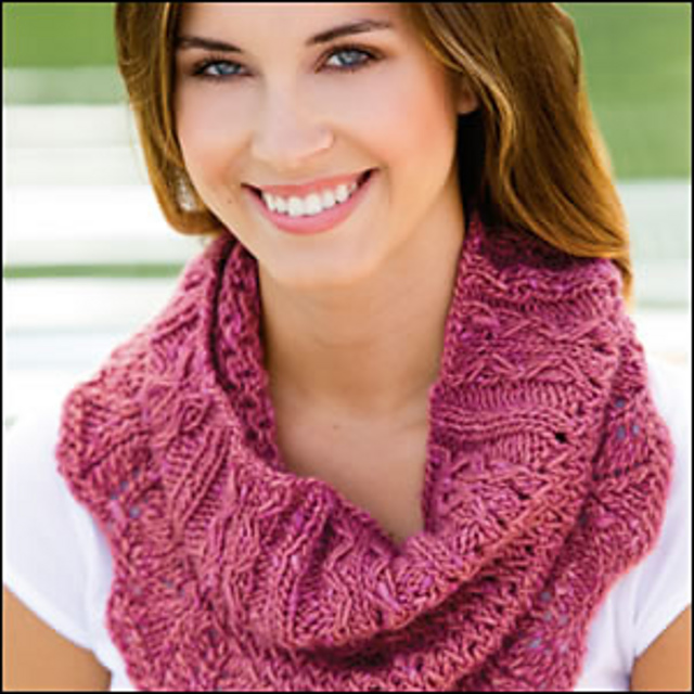 Ravelry: First Lace Cowl pattern by Deborah Helmke