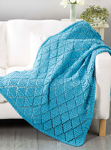 Ravelry: Textured Diamond Throw pattern by Dora Ohrenstein
