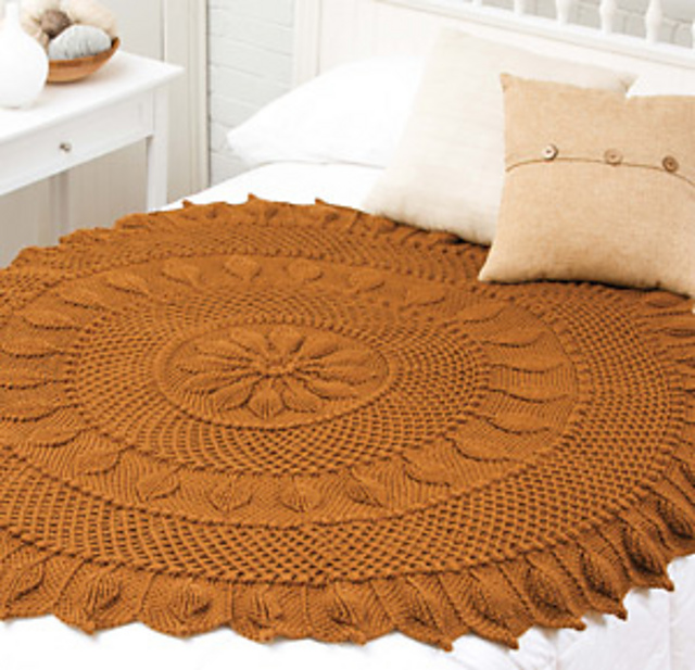 Ravelry: Chestnut Circular Throw pattern by Priscilla Hewitt