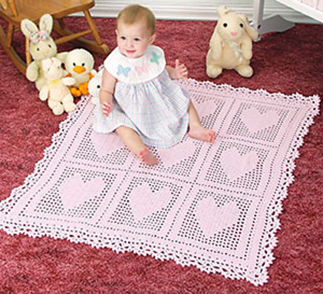 Ravelry: Heart’s Delight Baby Blanket pattern by Darla J. Fanton