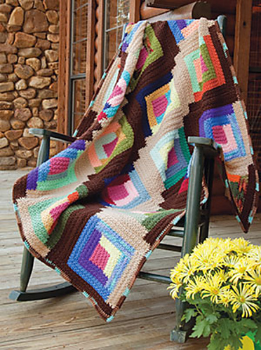Ravelry: Log Cabin Scrapghan pattern by Kathleen Stuart