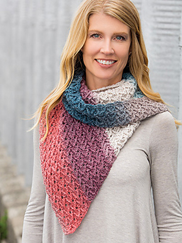 Ravelry: Arrow Asymmetrical Scarf pattern by Bonnie Barker