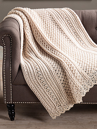 Ravelry: Elegant Cable Throw pattern by Jamie Swiatek