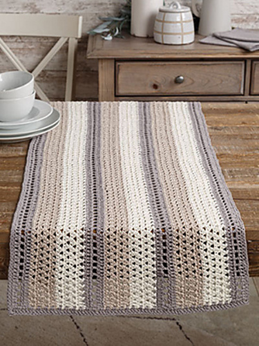 Ravelry: Textured Stripes Table Runner pattern by Kathleen Berlew