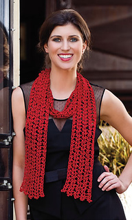 Ravelry: Scarlet Glitz Scarf pattern by Cindy Adams