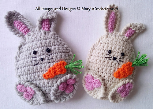 Ravelry: Easter decor: egg, bunny, chicken pattern by Mary Franko
