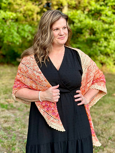 Ravelry: Peachy Keen Shawl pattern by Kristi Garris