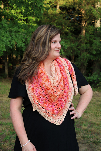 Ravelry: Peachy Keen Shawl pattern by Kristi Garris