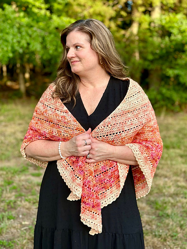 Ravelry: Peachy Keen Shawl pattern by Kristi Garris