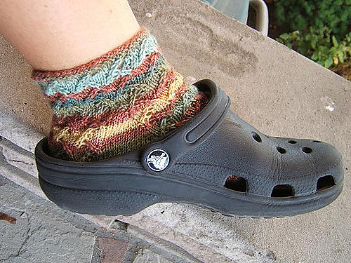 Ravelry: Crosshatch Lace Socks pattern by Eva McDonald