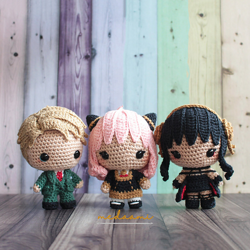 Ravelry: Anya Forger Spy x Family Amigurumi pattern by Imelda Liputri