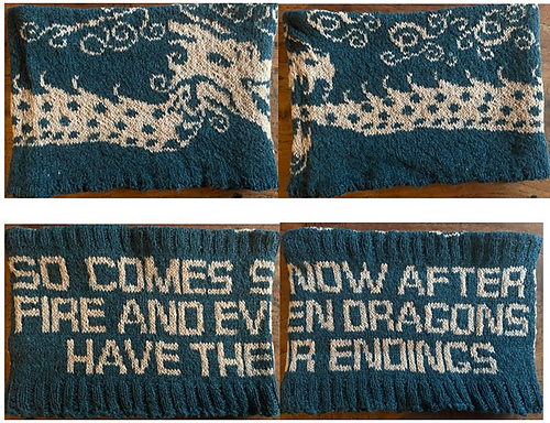Ravelry: Reversible Dragon Cowl pattern by Cathy Dobson