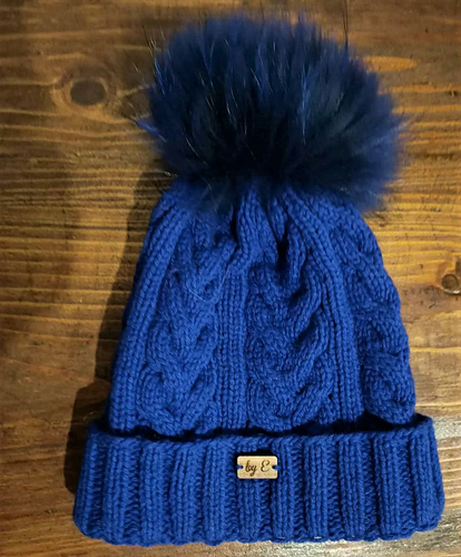 Ravelry: Electric Blue Hat with PomPom pattern by Erika Nemec