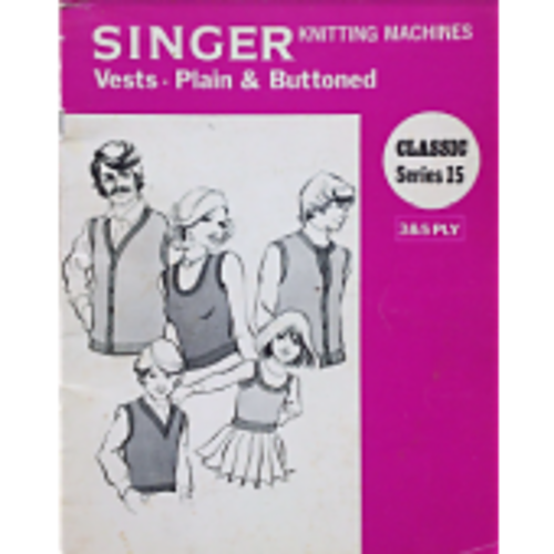 Ravelry: Singer Knitting Machines, Vests: plain & buttoned Classic ...