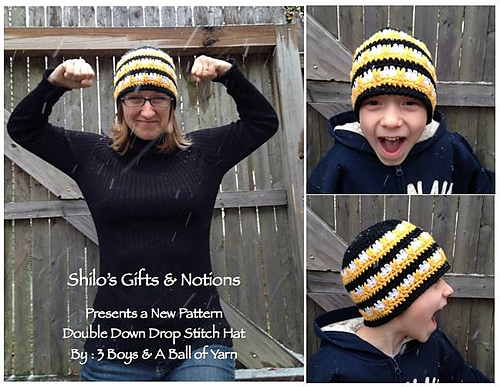 Ravelry: Double Down Drop Stitch Hat pattern by Melanie Padron