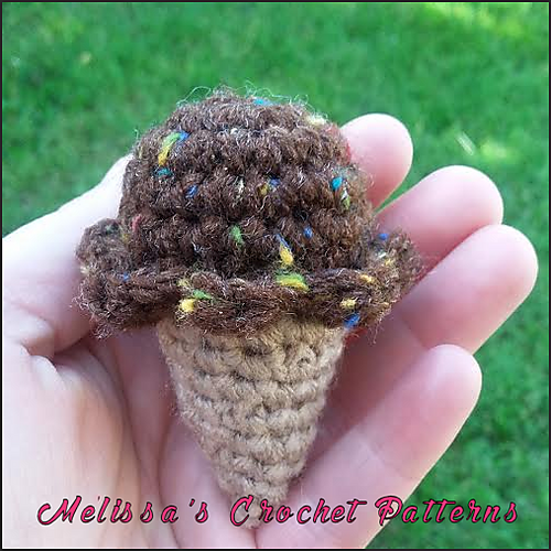 Ravelry: Mini Ice Cream Cone pattern by Melissa's Crochet Patterns