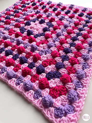 Ravelry: Bella’s Bobble Granny Square Blanket pattern by Melanie Poulter