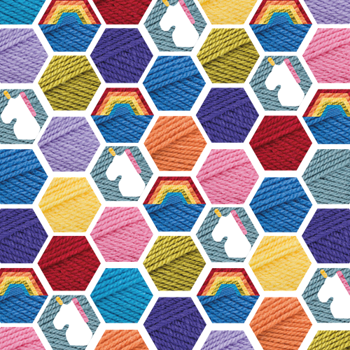 Ravelry: Hexipuff Unicorn Blanket pattern by Gina Rahman