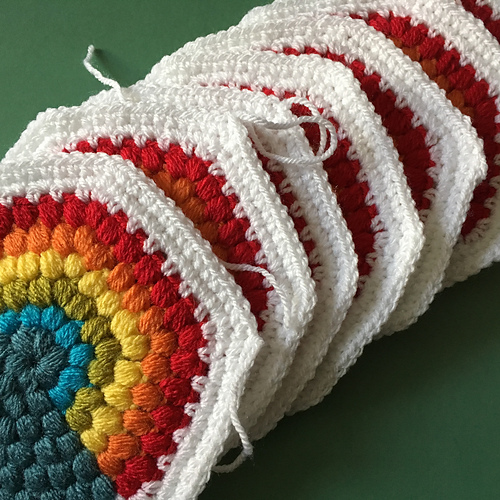 Ravelry: Hexipuff Unicorn Blanket pattern by Gina Rahman
