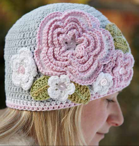 Ravelry: Vintage Rose Beanie pattern by Ruby & Custard