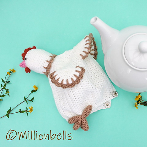 Ravelry: Chicken Tea Cosy Animal Teapot Cozy Easter Spring pattern by ...