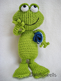 Ravelry: Frog Jimmy Amigurumi Toy Animal pattern by Millionbells