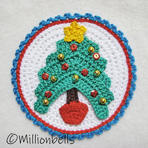Ravelry: Christmas Tree Applique pattern by Millionbells
